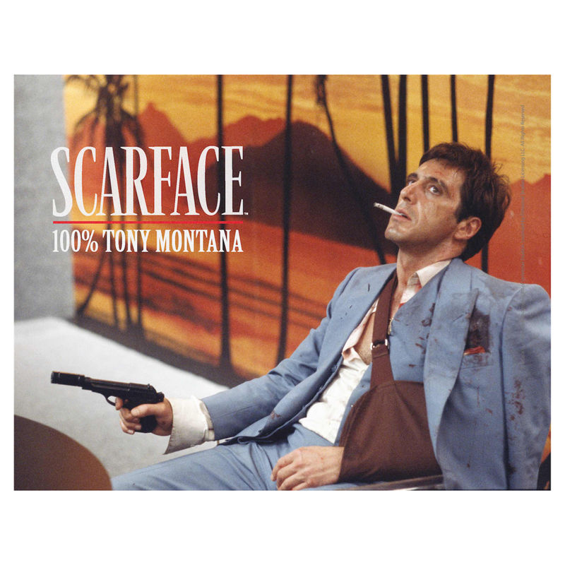 Poster Glass Tony Montana Scarface Alone in Eym