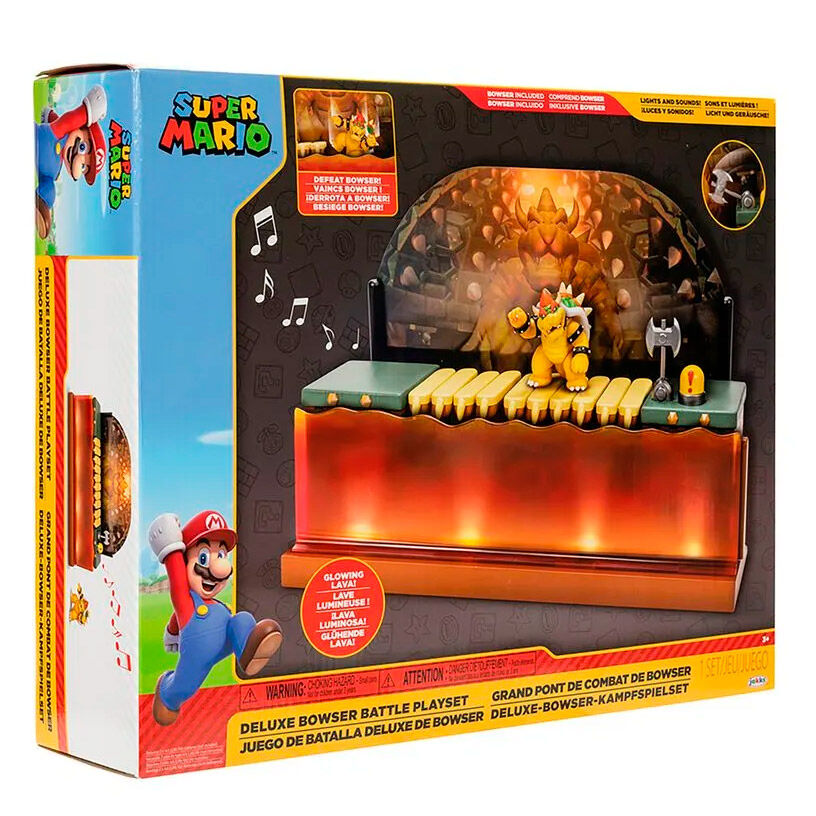 Deluxe Bowser Battle Playset Super Mario Bros Swords and more