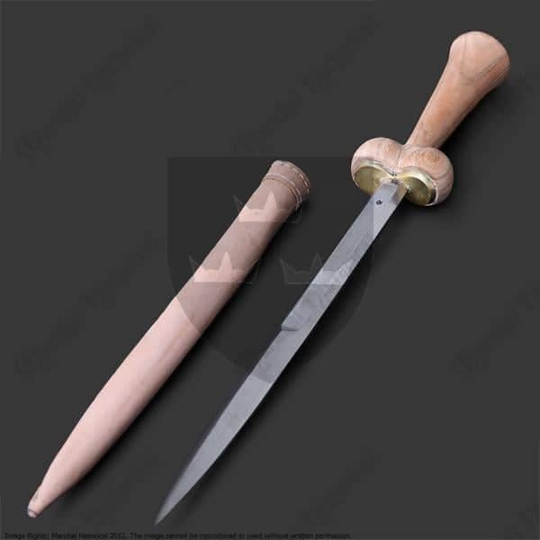 Testicular dagger with piercing blade