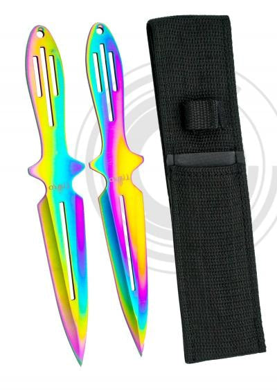 Set 2 Cuchillo Lanzador Rainbow